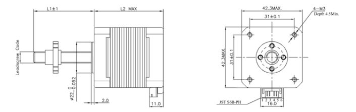 Nema17 lead screw stepper motor | ICAN