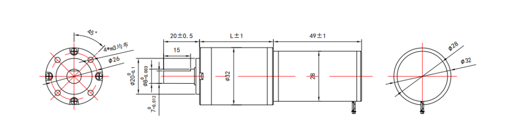 32mm brushless dc motor with planetary gearbox | ICAN